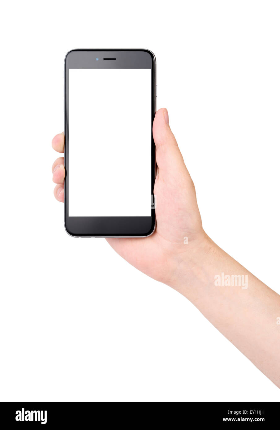 Man with phone in hand Cut Out Stock Images & Pictures - Alamy