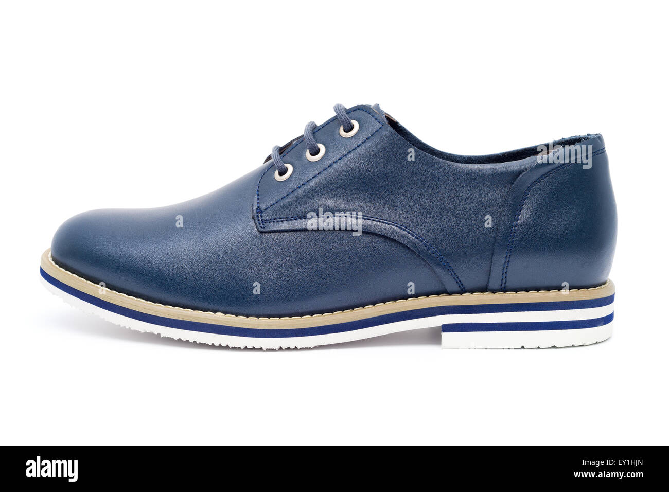 Men's fashion shoes blue, casual design on a white background isolated ...