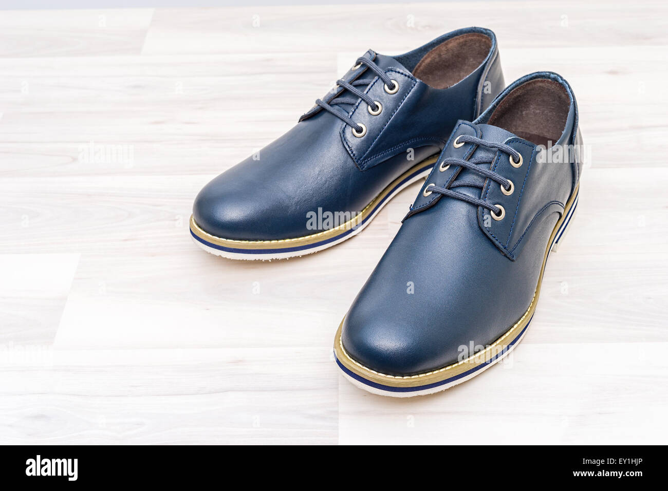 Men's fashion shoes blue, casual design on a white background isolated ...