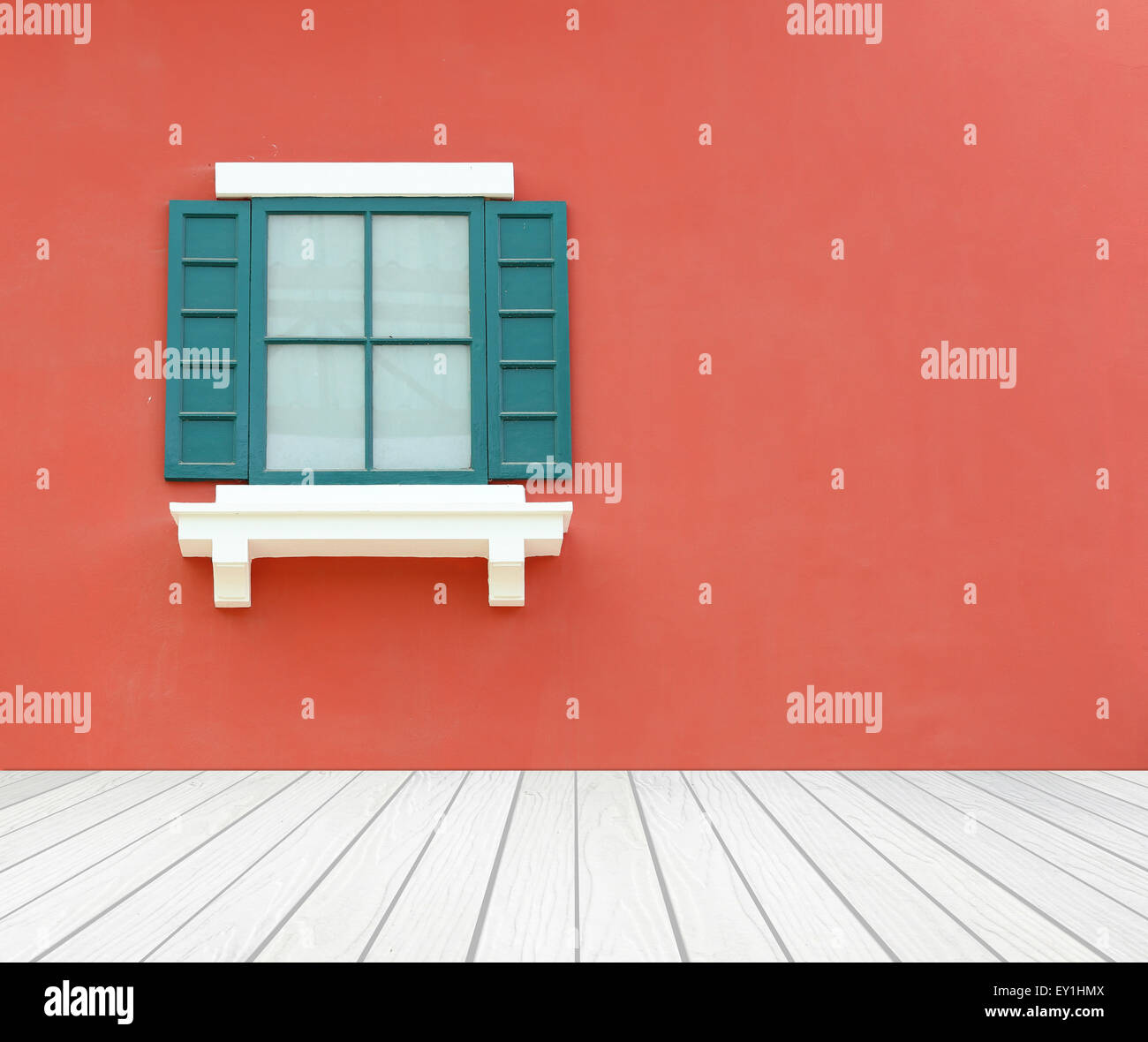 window with wall and wood floor background Stock Photo - Alamy
