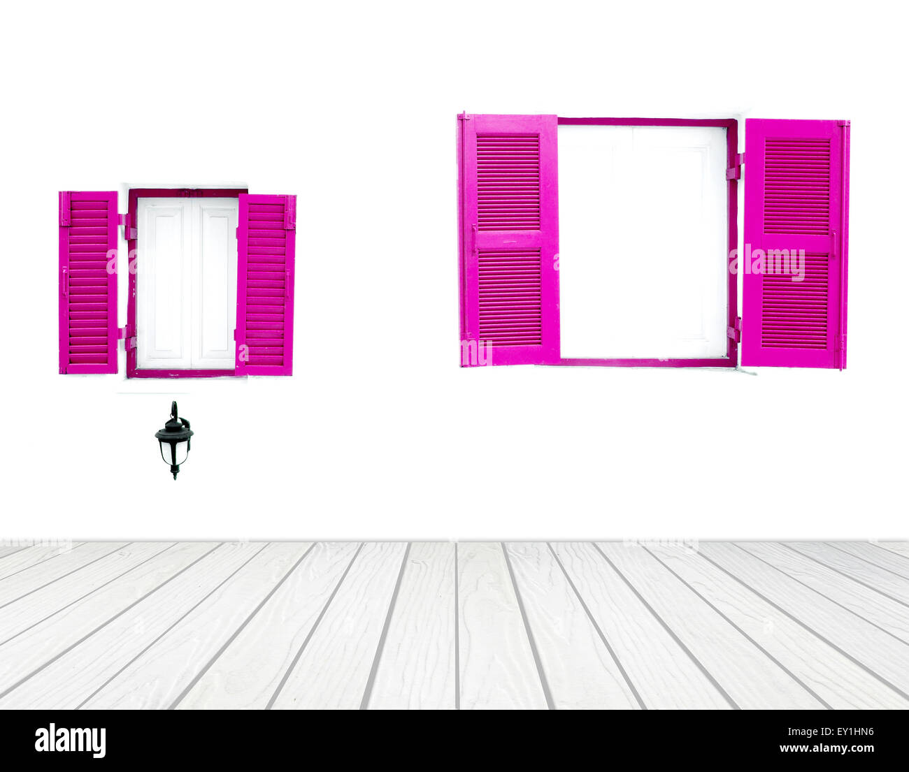 window with wall and wood floor background Stock Photo - Alamy