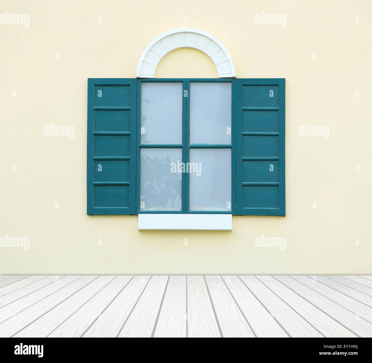 window with wall and wood floor background Stock Photo - Alamy