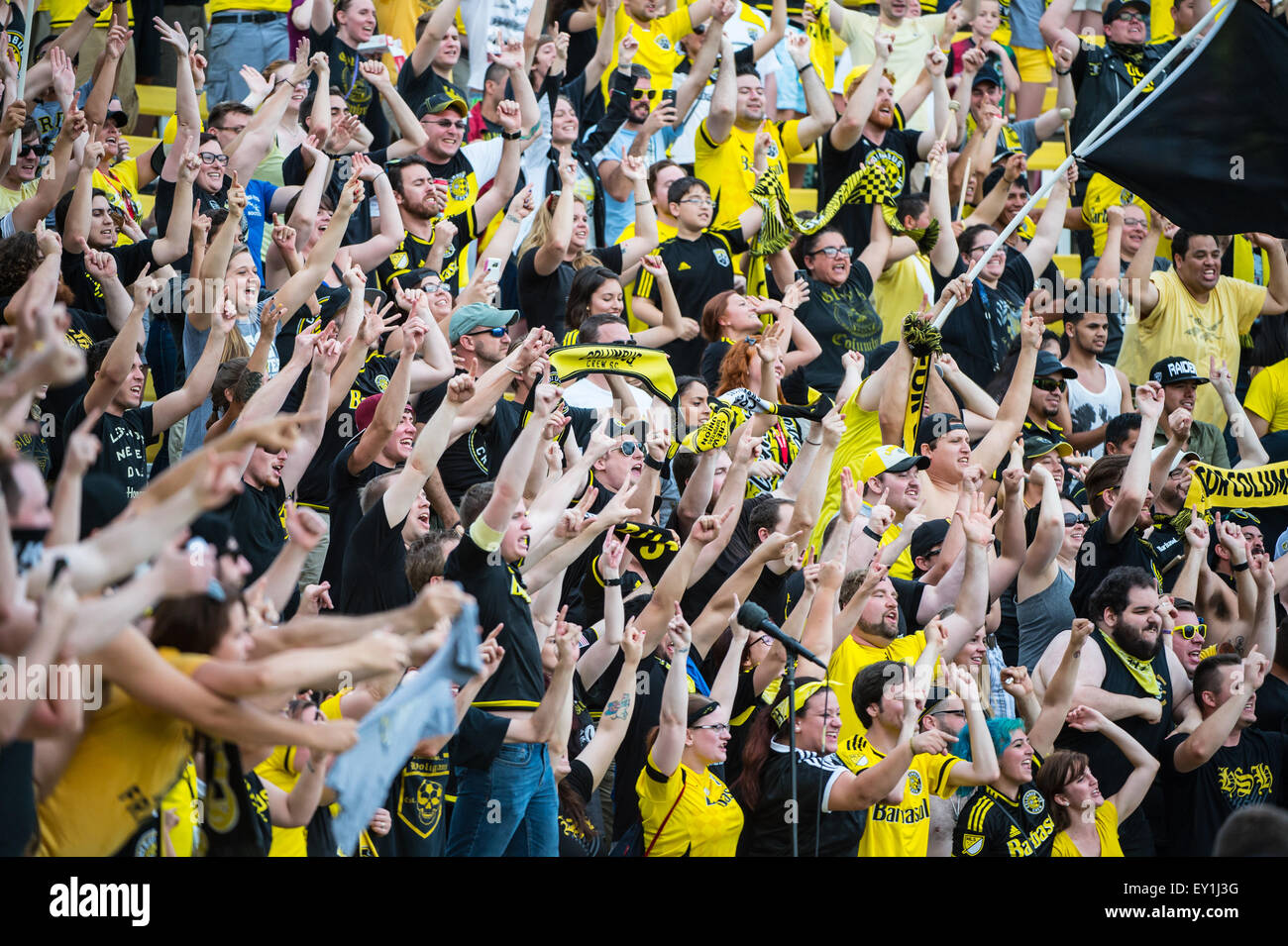 Columbus, Ohio, USA. 19th July, 2015. The crowd celebrating during the ...