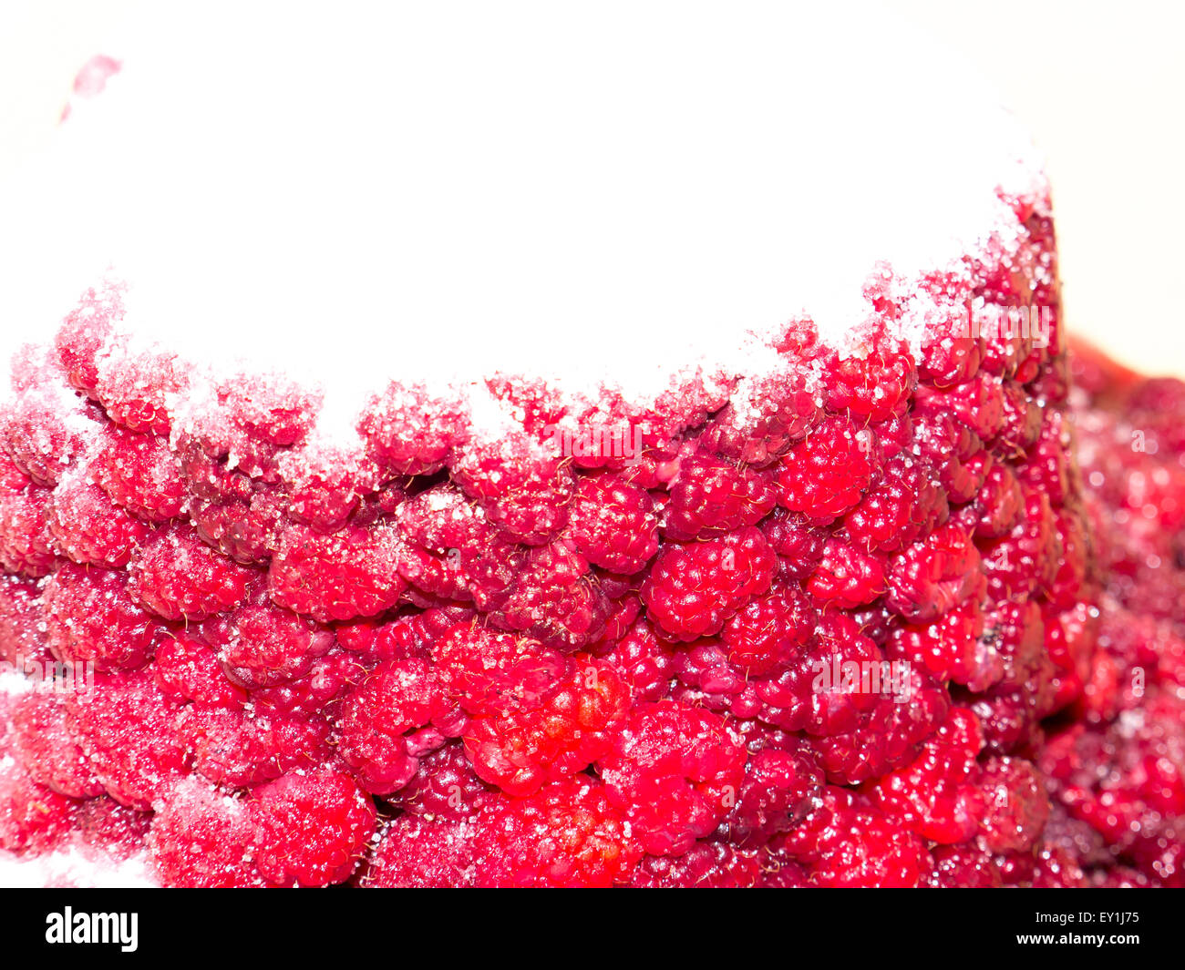 The raspberry and sugar background and texture Stock Photo - Alamy