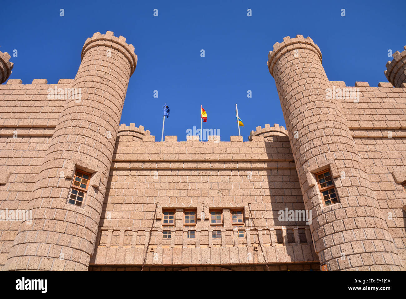 Medieval Brown Castle Stock Photo - Alamy
