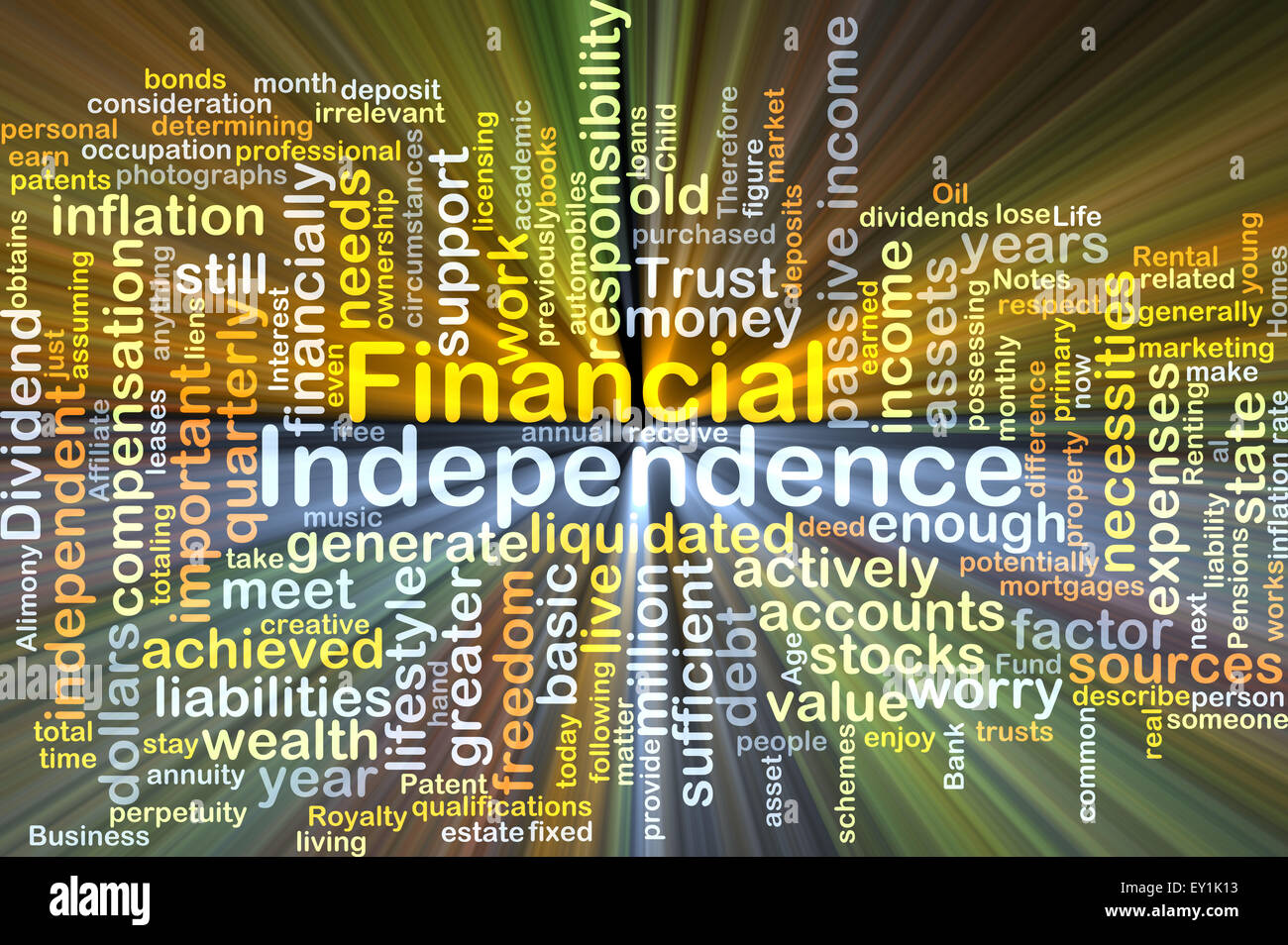 Background concept wordcloud illustration of financial independence ...