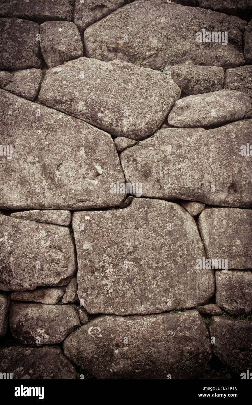 Inca wall detail, color processed Stock Photo - Alamy