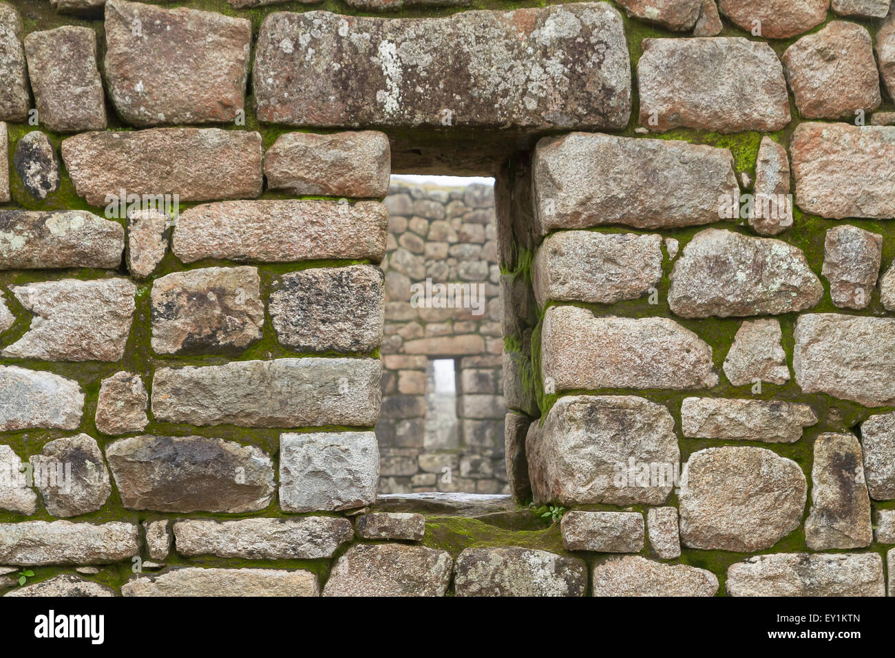 Inca window in a stone wall Stock Photo - Alamy