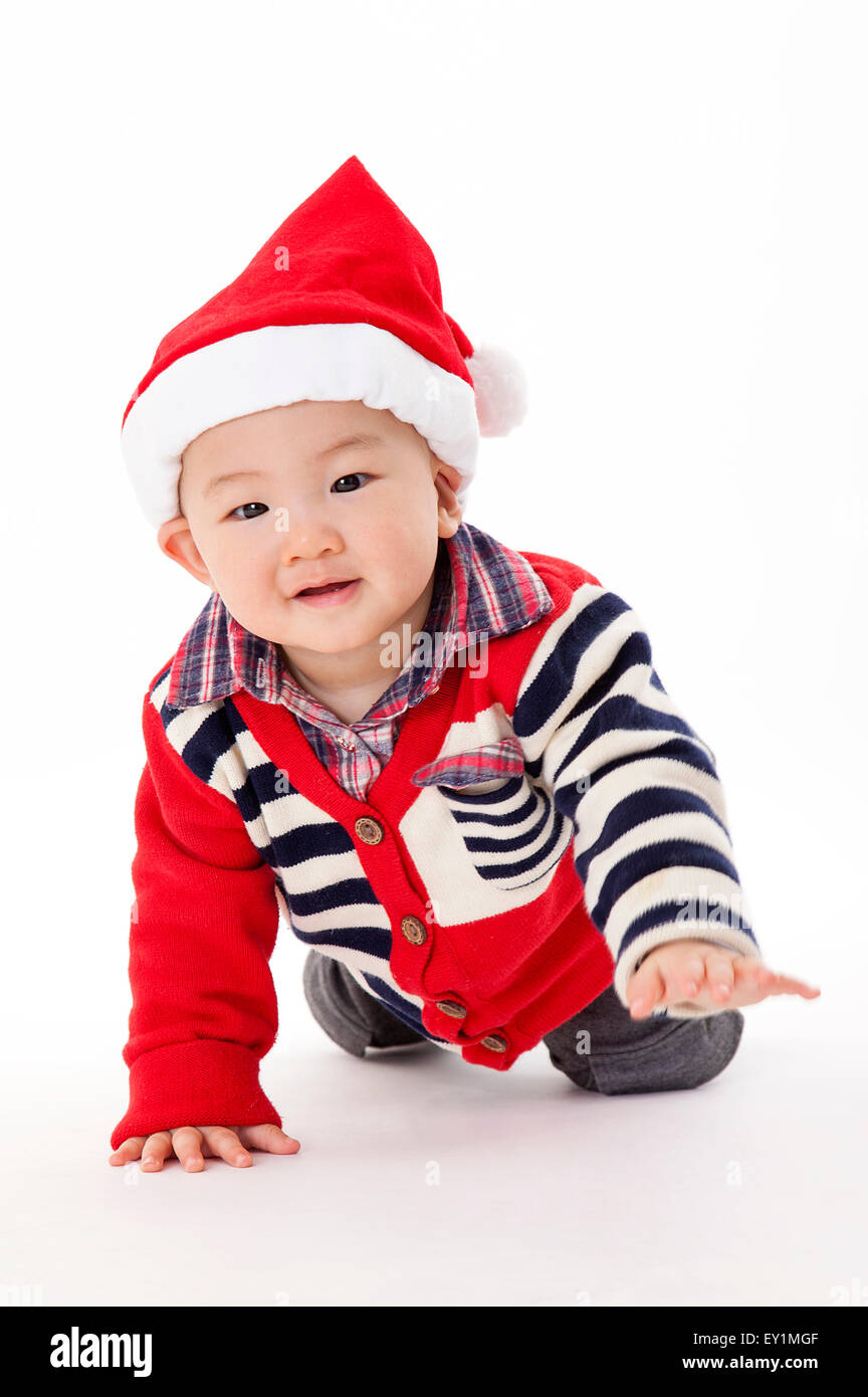 Boy santa hat boys hi-res stock photography and images - Alamy