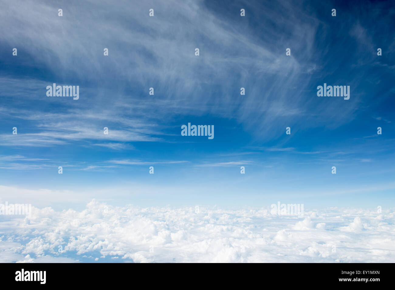 Blue sky with white clouds Stock Photo - Alamy