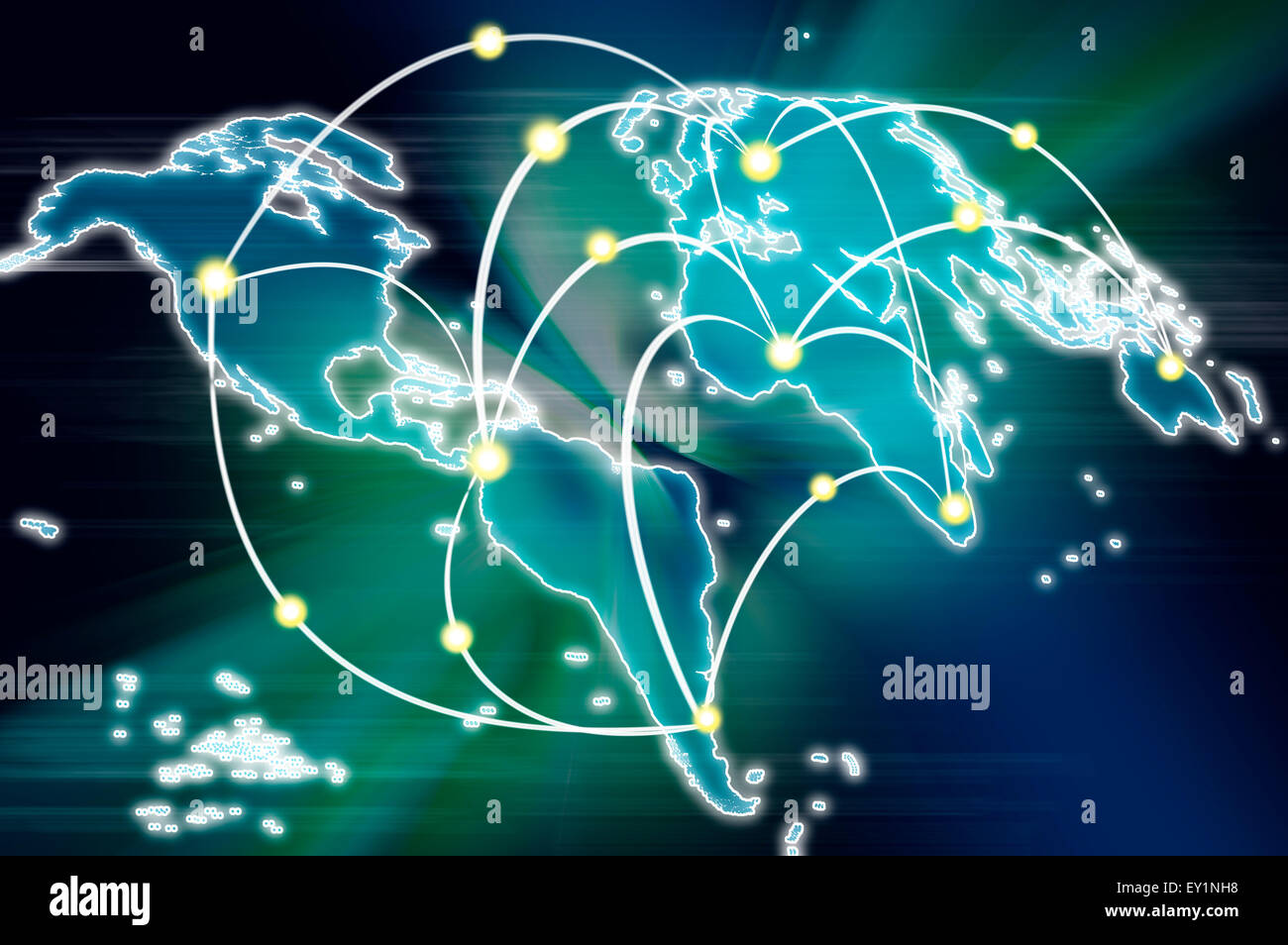 Digital composite world map hi-res stock photography and images - Alamy