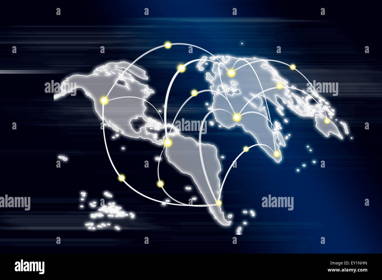 Digital composite world map hi-res stock photography and images - Alamy