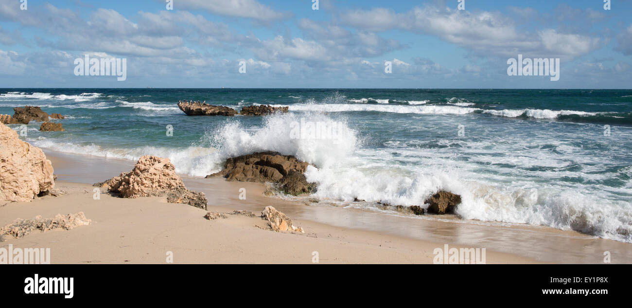 Ocean roughness storm clouds sky windy weather at the beach hi-res ...
