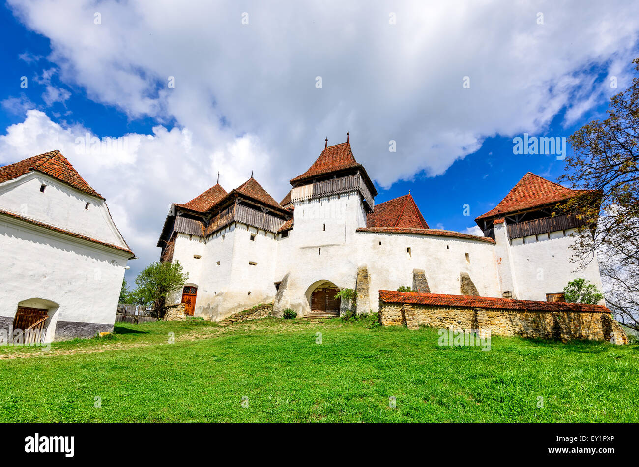Transylvania, Romania. Image of fortified church of Viscri, UNESCO ...