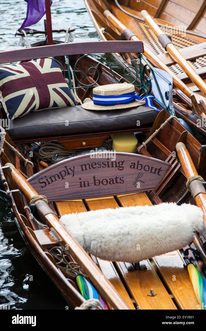 Traditional wooden rowing boats at the Thames Traditional Boat Festival ...
