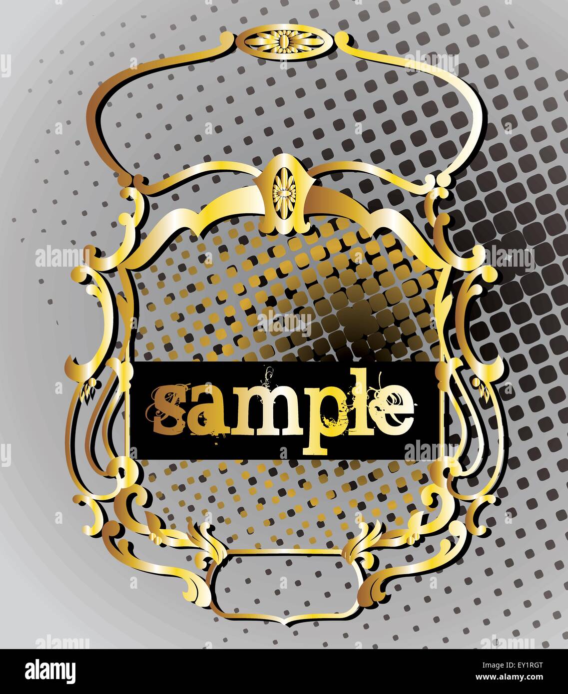 vector crest element with raster Stock Vector Image & Art - Alamy