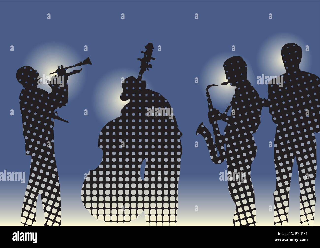 four jazz musicians - vector illustration Stock Vector Image & Art - Alamy