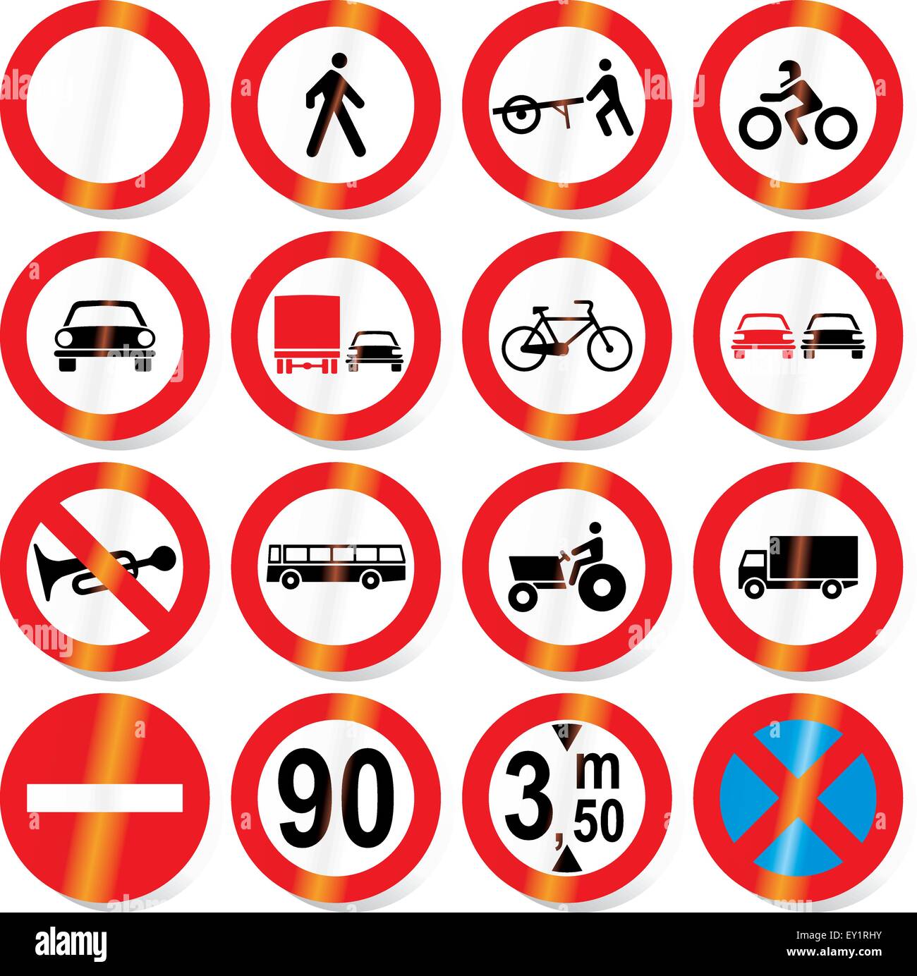 Traffic, road signs - vector format Stock Vector Image & Art - Alamy