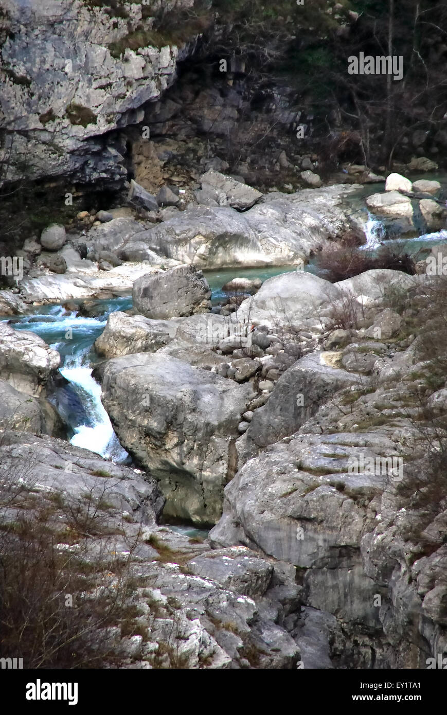 Cerreto Sannita, Campania, Italy. The gorges of Titerno river Stock ...