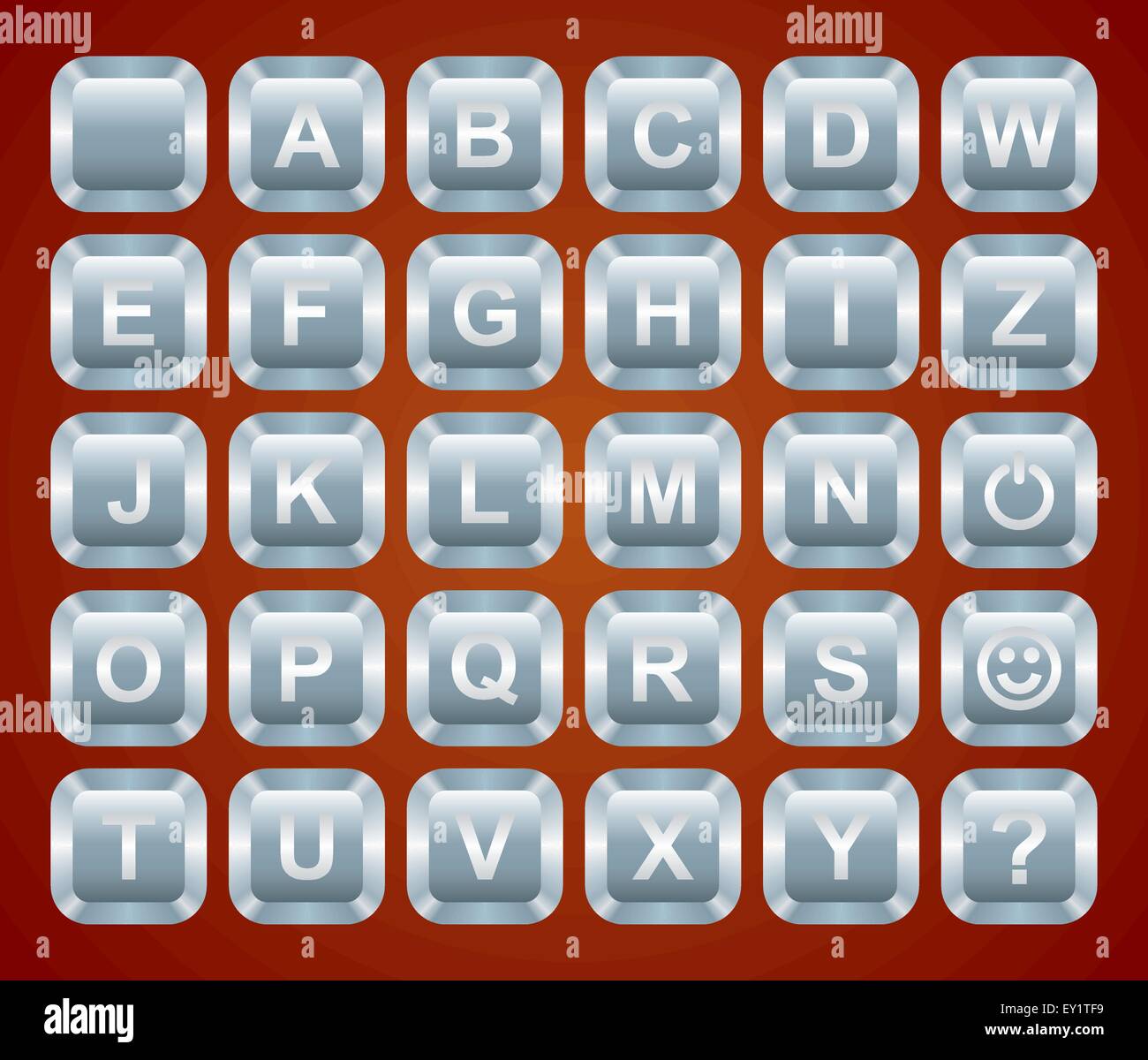 alphabet keyboard buttons - vector illustration Stock Vector Image & Art - Alamy