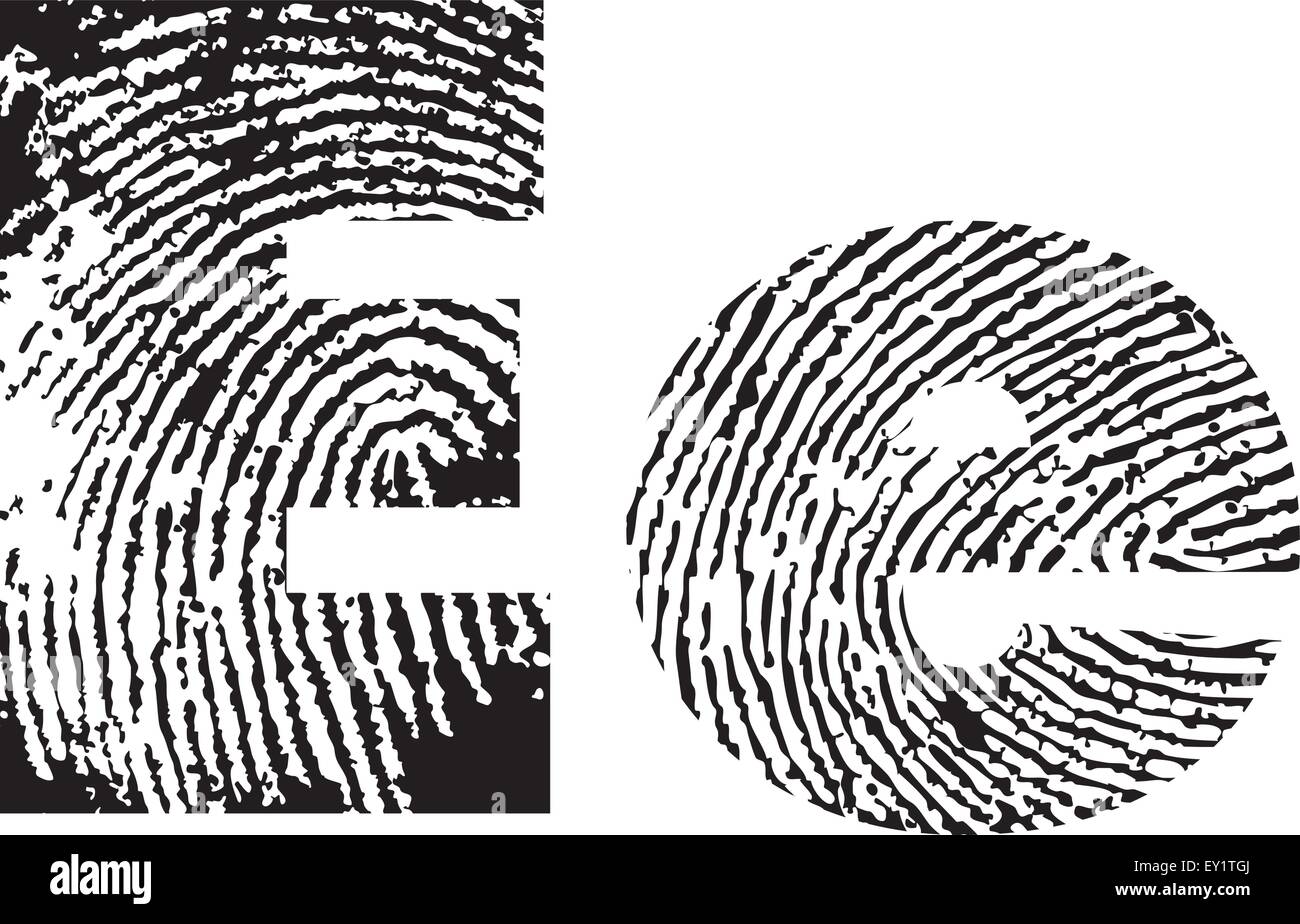 finger print alphabet - vector illustration Stock Vector Image & Art ...