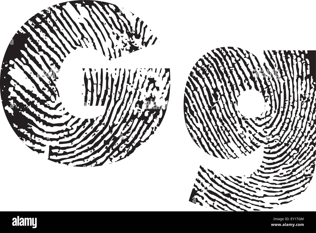 finger print alphabet - vector illustration Stock Vector Image & Art ...