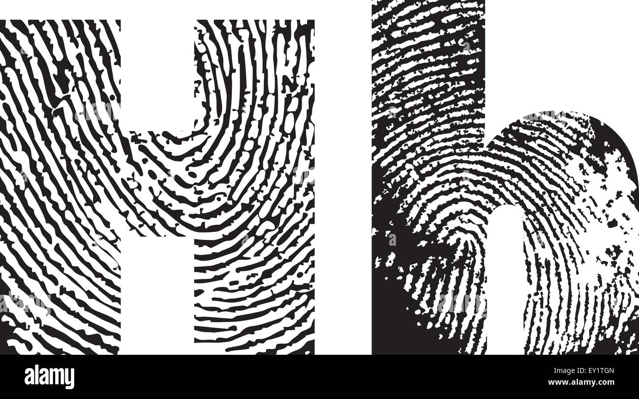 finger print alphabet - vector illustration Stock Vector Image & Art ...