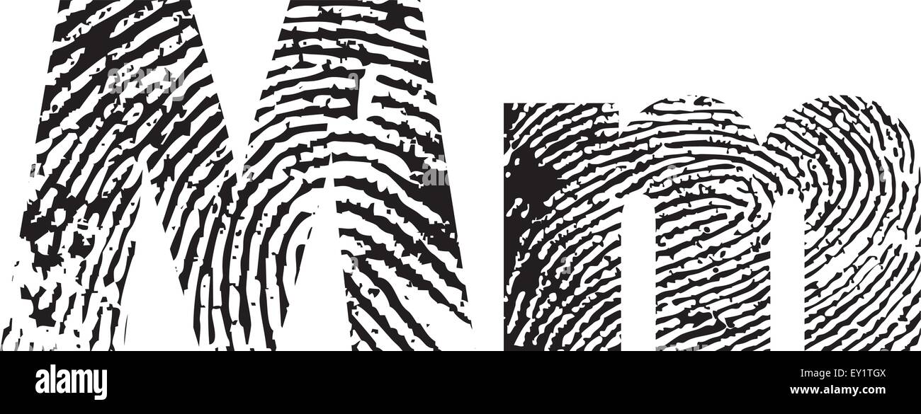 finger print alphabet - vector illustration Stock Vector Image & Art ...