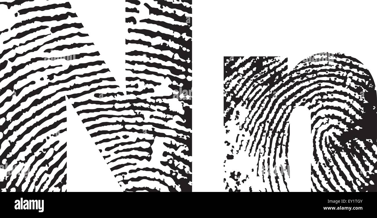 finger print alphabet - vector illustration Stock Vector Image & Art ...