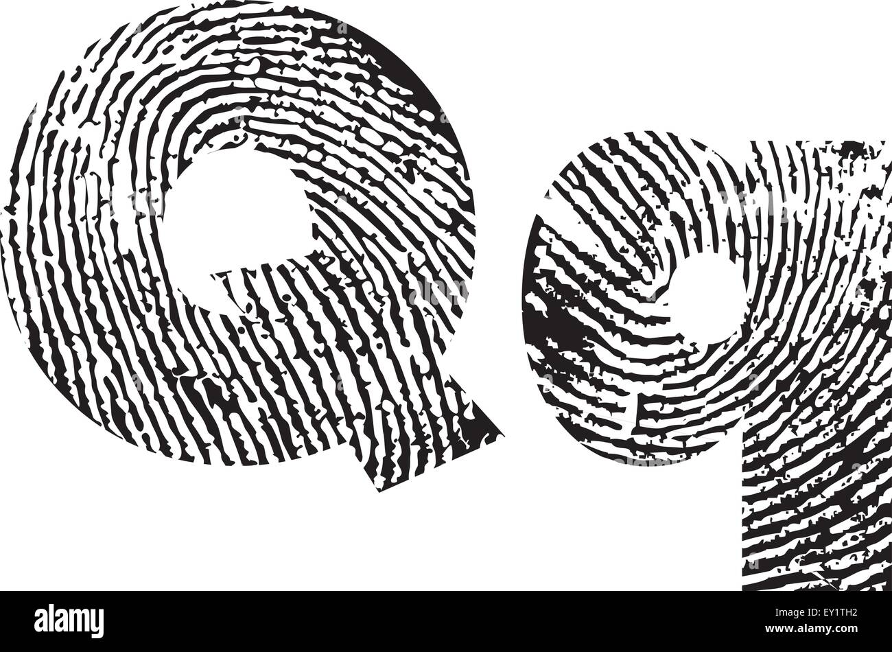 finger print alphabet - vector illustration Stock Vector Image & Art ...