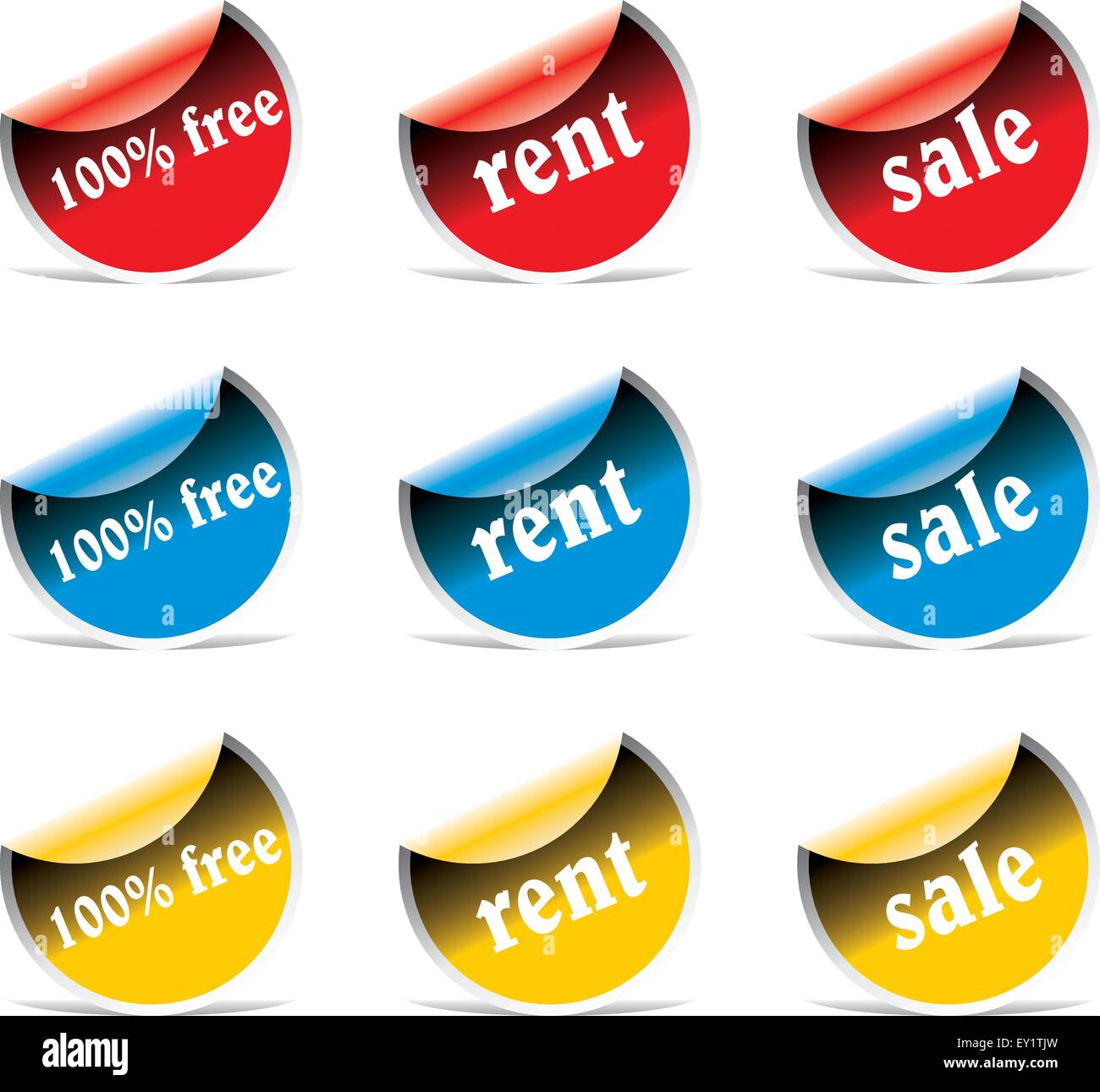 vector stickers - vector illustration Stock Vector Image & Art - Alamy