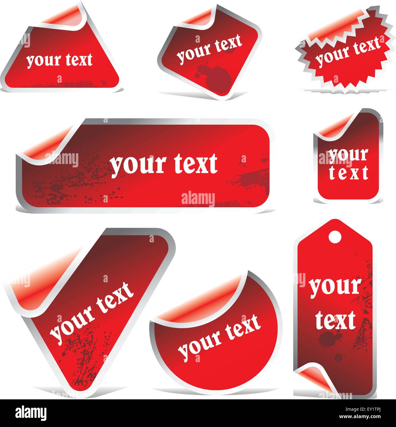 grunge vector stickers - vector illustration Stock Vector Image & Art ...