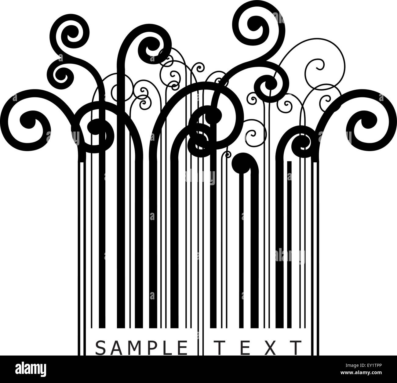 floral barcode - vector illustration Stock Vector Image & Art - Alamy