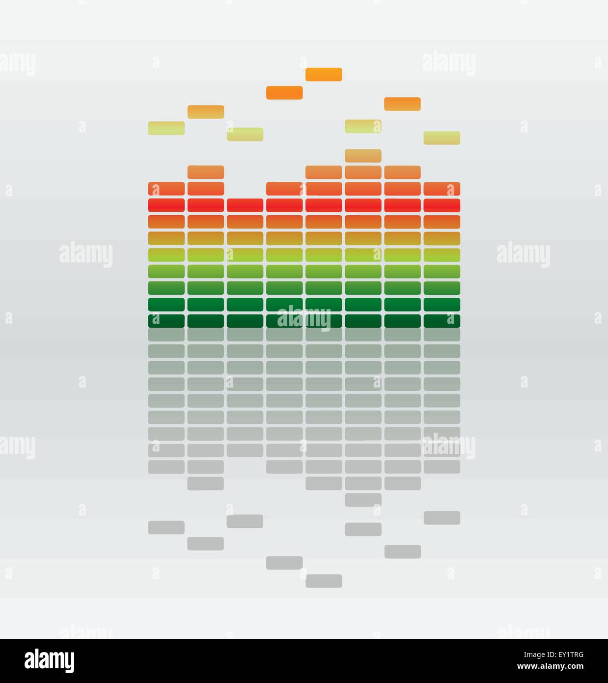 vector equalizer bar with reflection Stock Vector Image & Art - Alamy