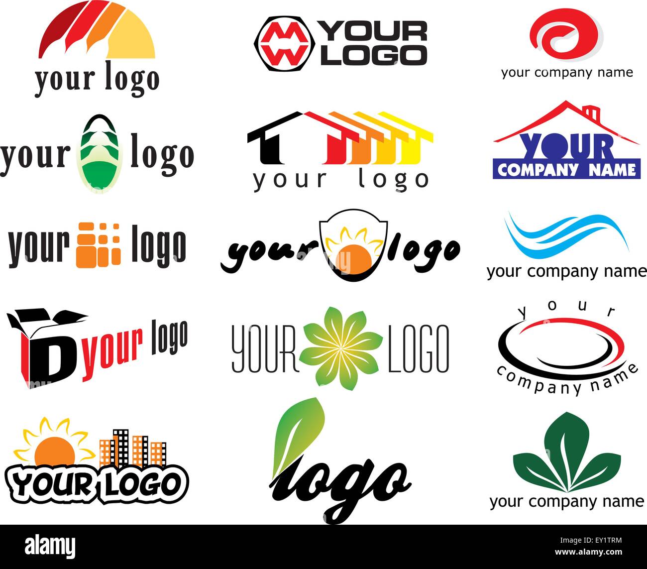 different logo elements - vector illustration Stock Vector Image & Art ...