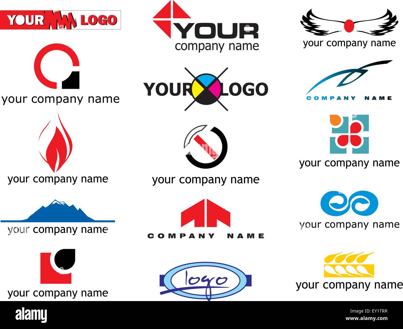 different logo elements - vector illustration Stock Vector Image & Art ...