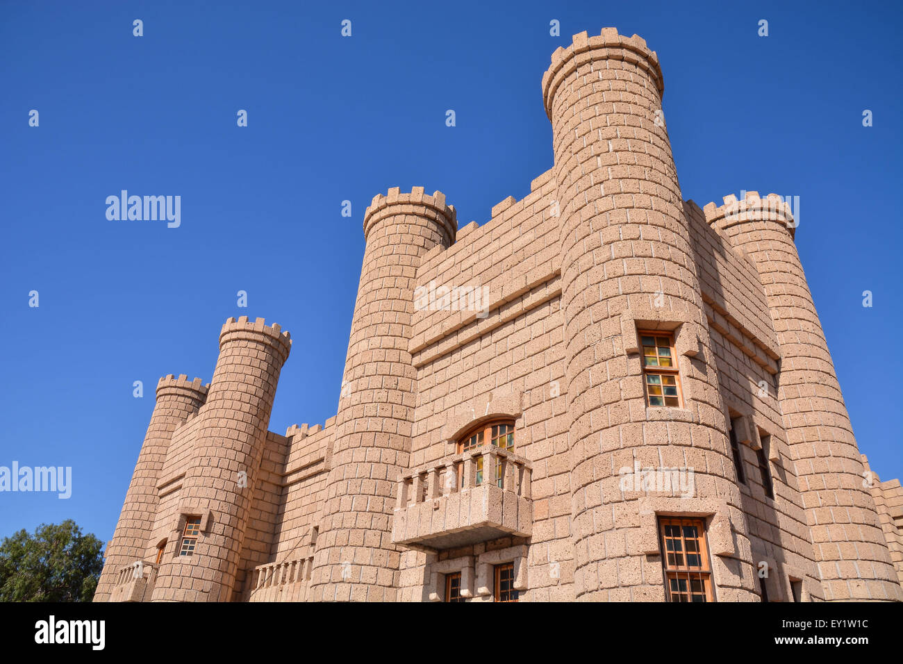 Medieval Brown Castle Stock Photo - Alamy