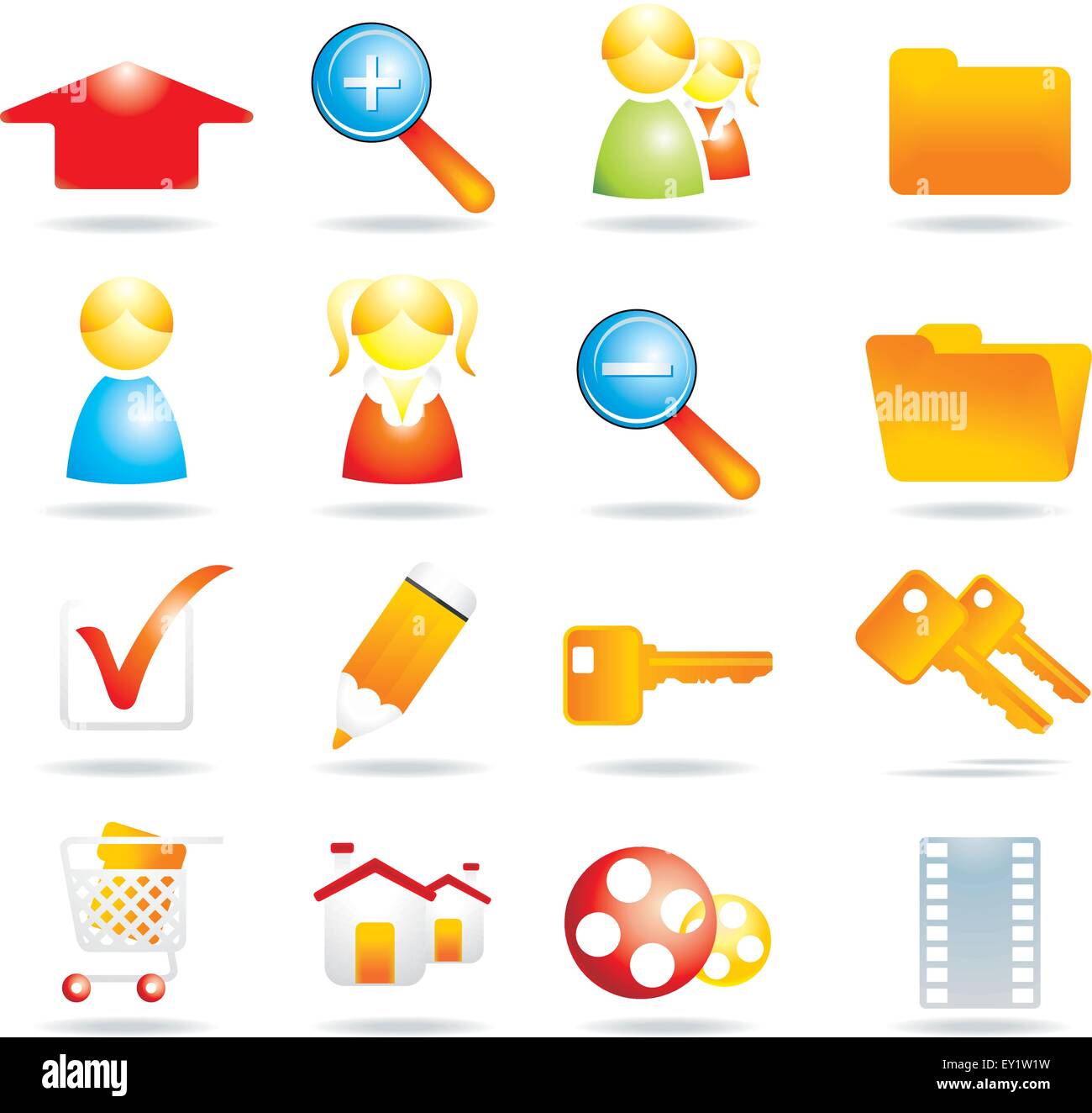 16 web icons - vector illustration Stock Vector Image & Art - Alamy