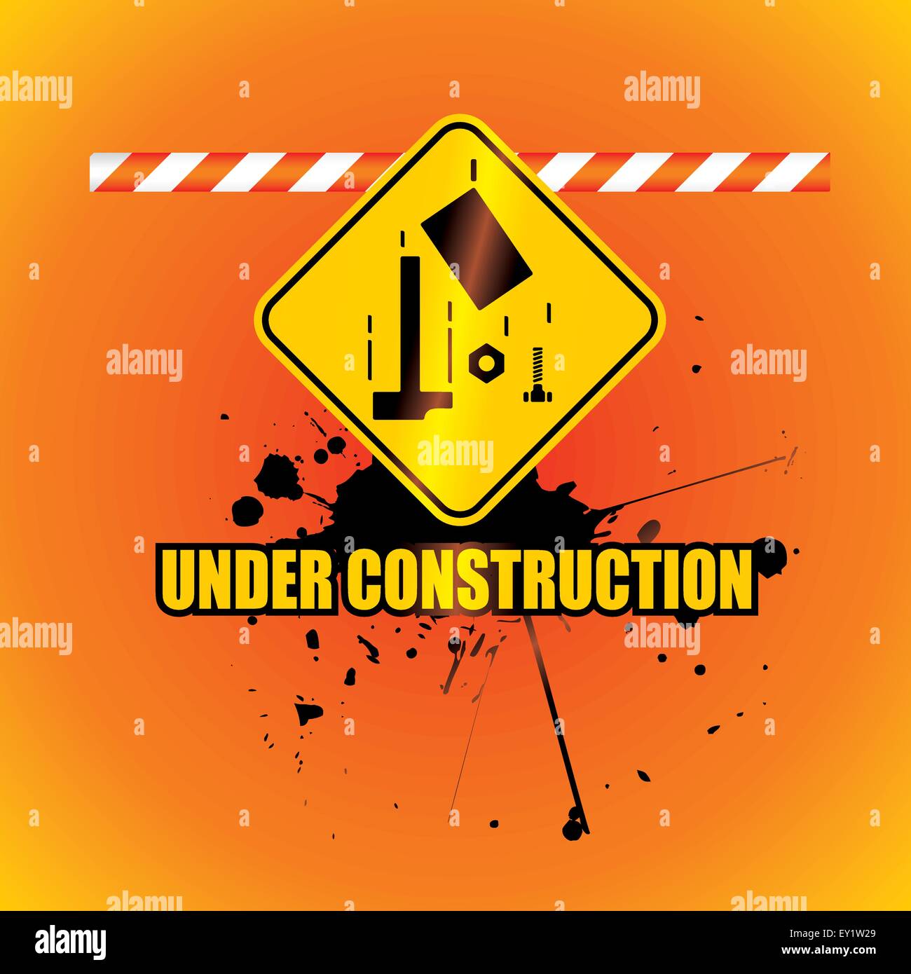 under construction background - vector illustration Stock Vector Image ...