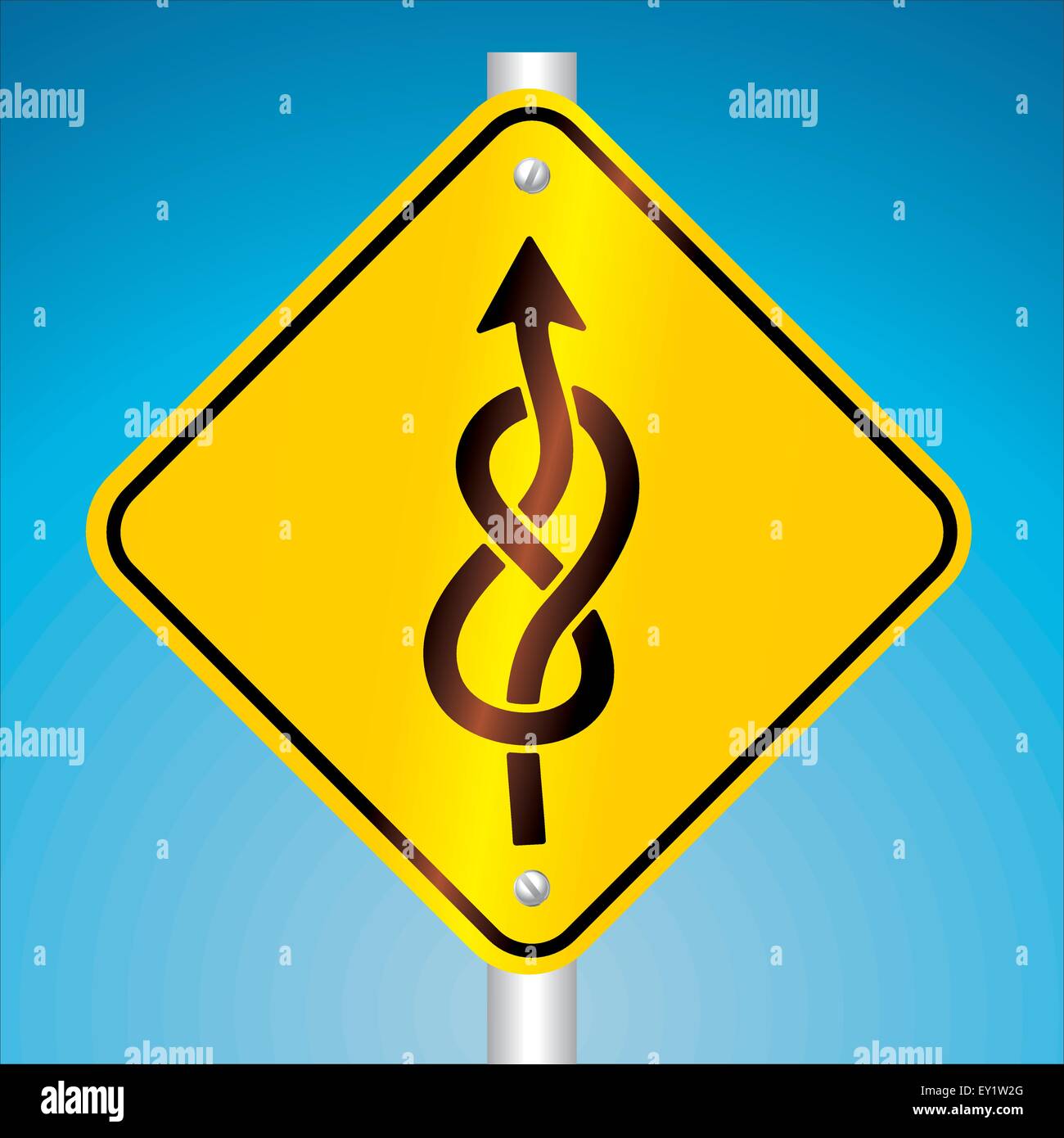 Curve warning sign Stock Vector Images - Alamy