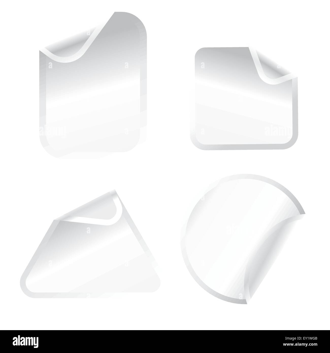 white stickers - vector illustration Stock Vector Image & Art - Alamy