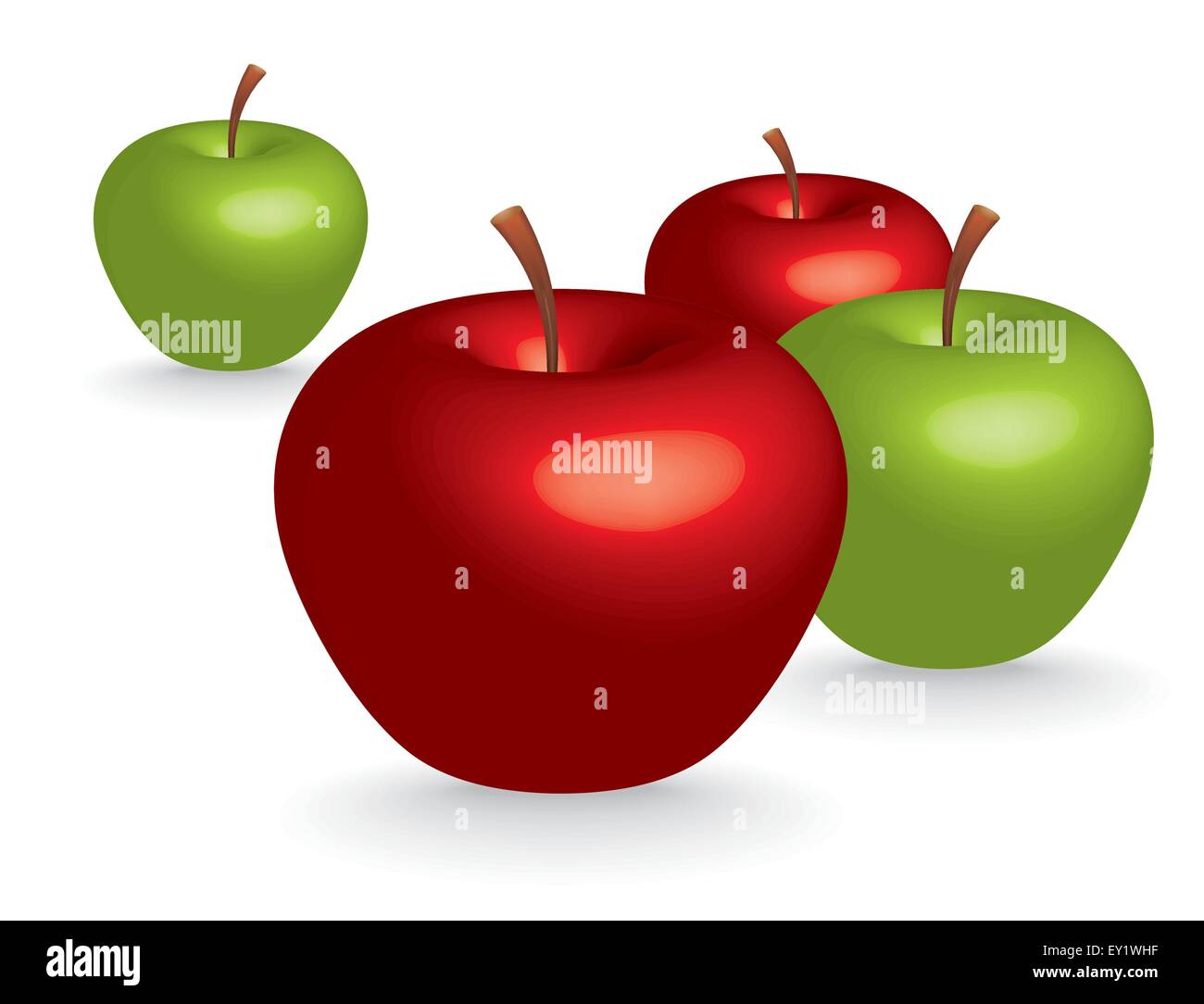 Red And Green Apples Clipart