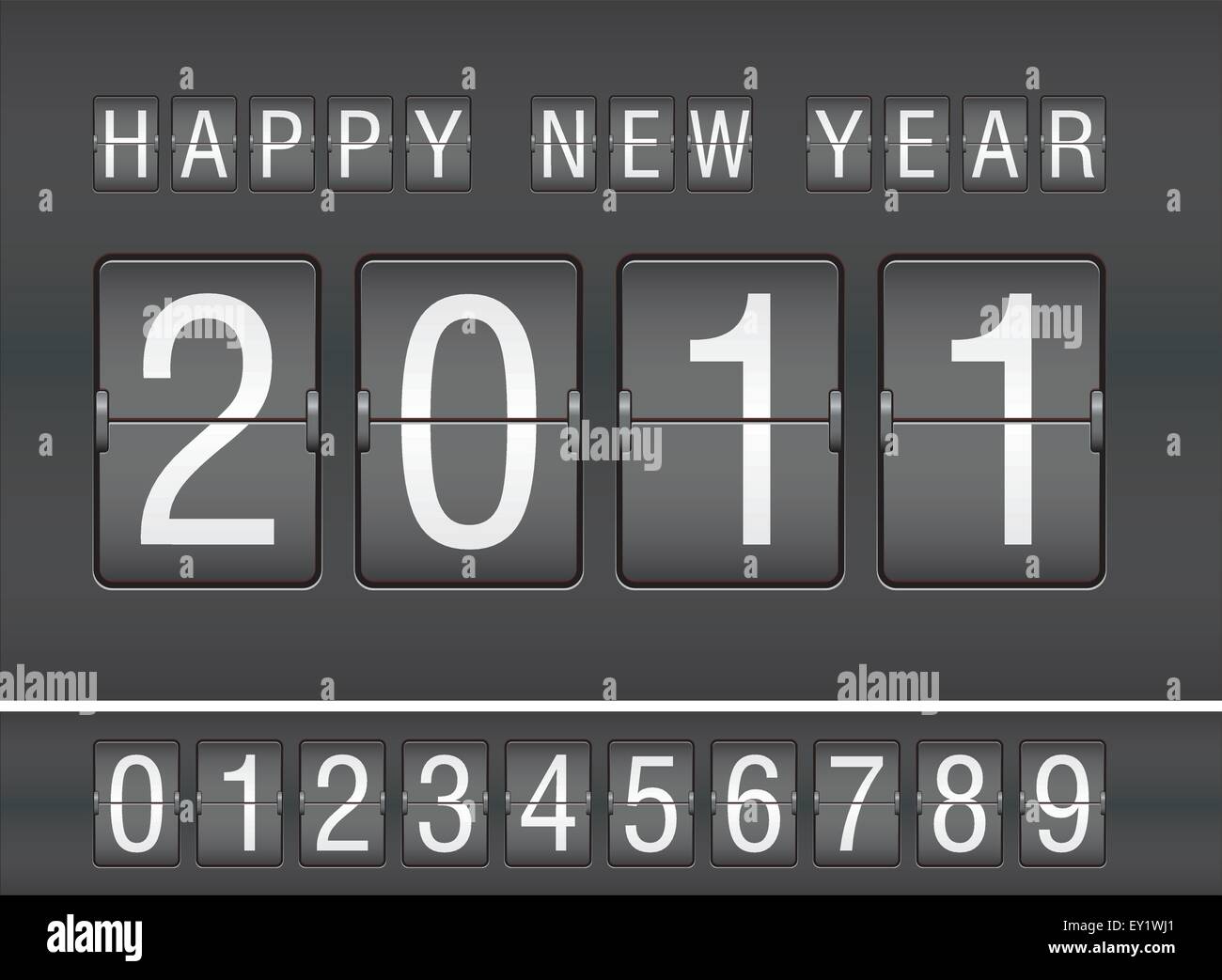 editable 2011 new year on mechanical scoreboard - vector illustration ...