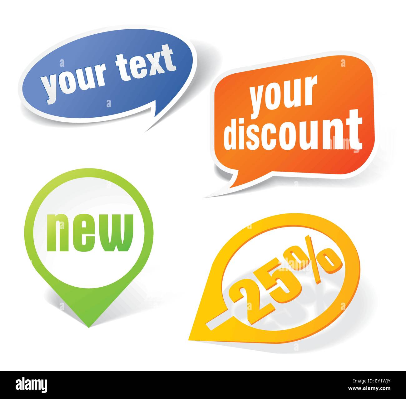 Vector sticker set hi-res stock photography and images - Alamy