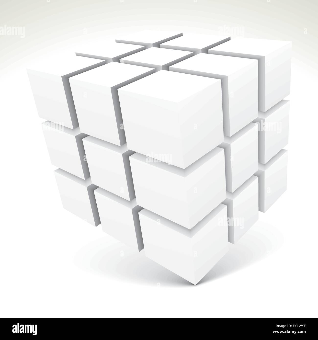 3D white cubes - vector illustration Stock Vector Image & Art - Alamy