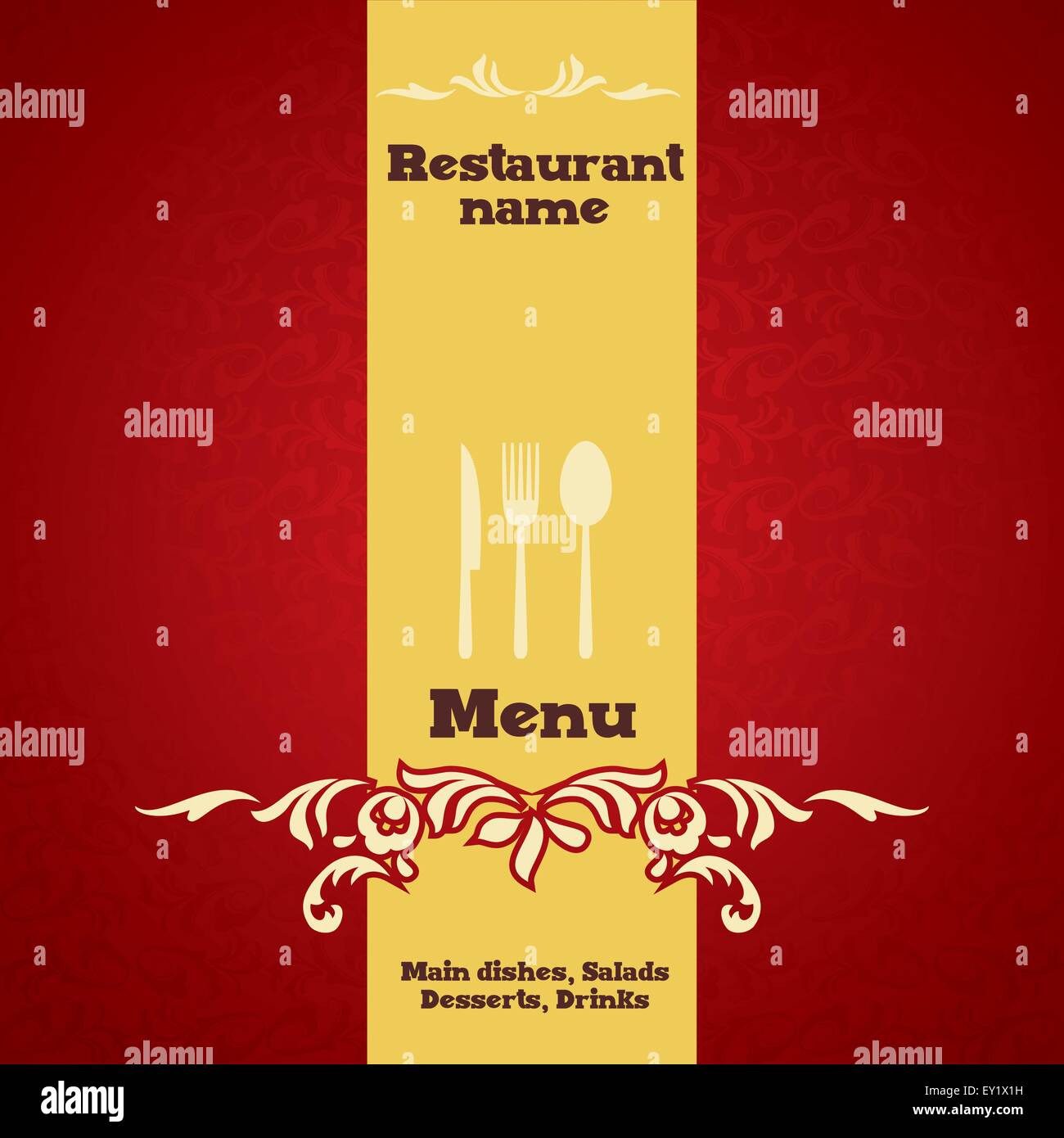Restaurant menu design - vector illustration Stock Vector Image & Art ...
