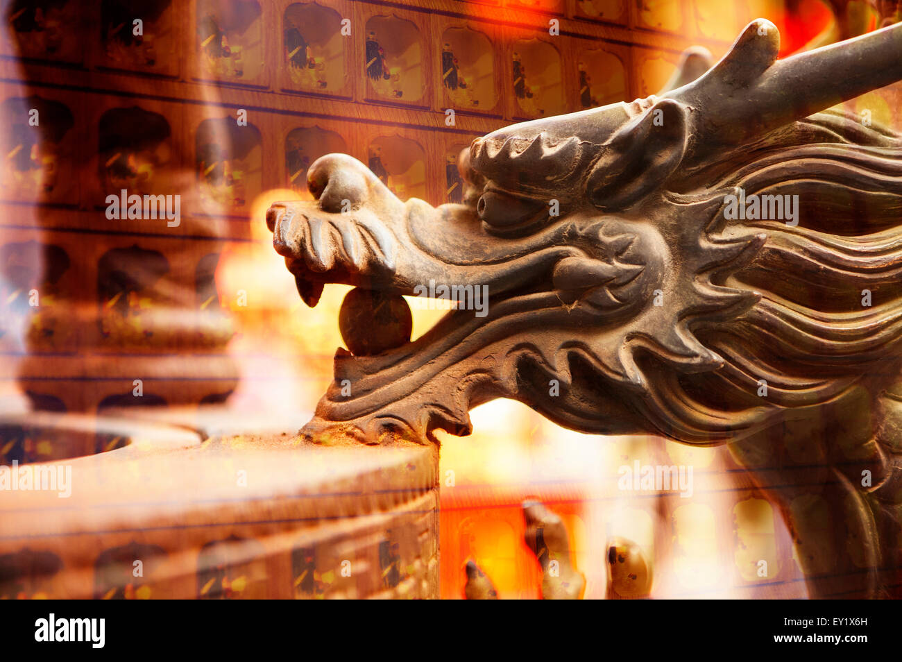 Religion, Temple, Dragon head Stock Photo - Alamy