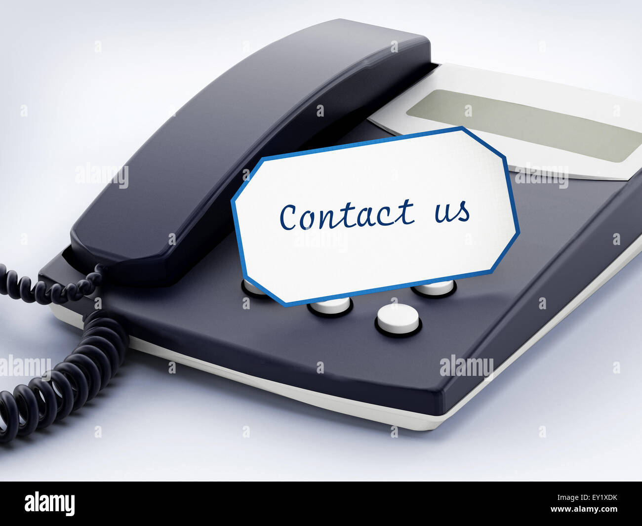 Contact us note along the telephone Stock Photo - Alamy