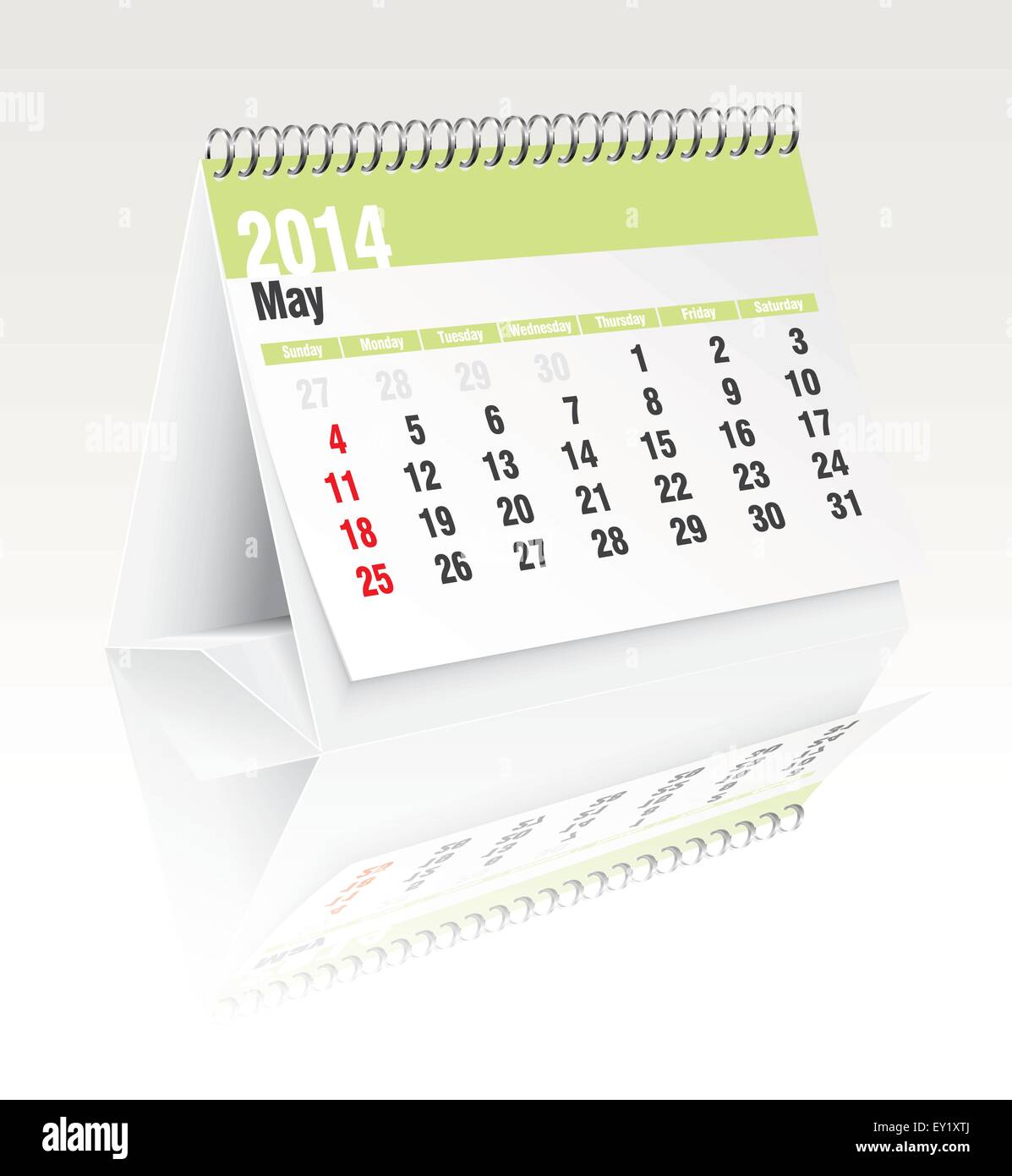 2014 desk calendar - vector illustration Stock Vector Image & Art - Alamy