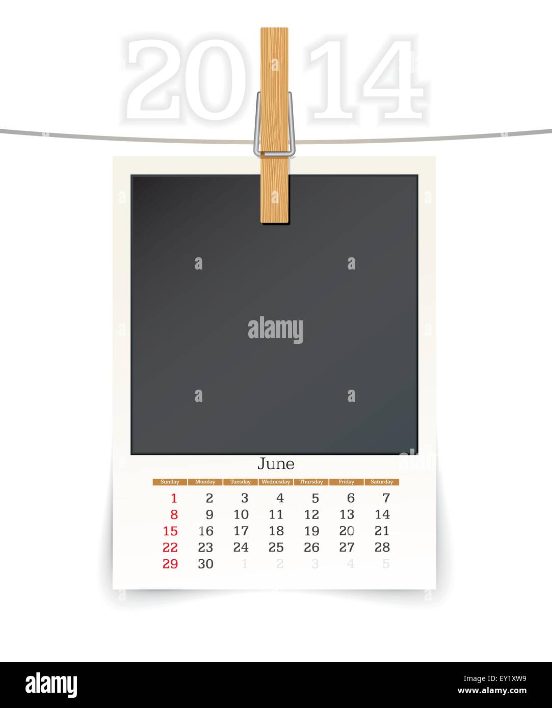2014 photo frame calendar - vector illustration Stock Vector Image ...